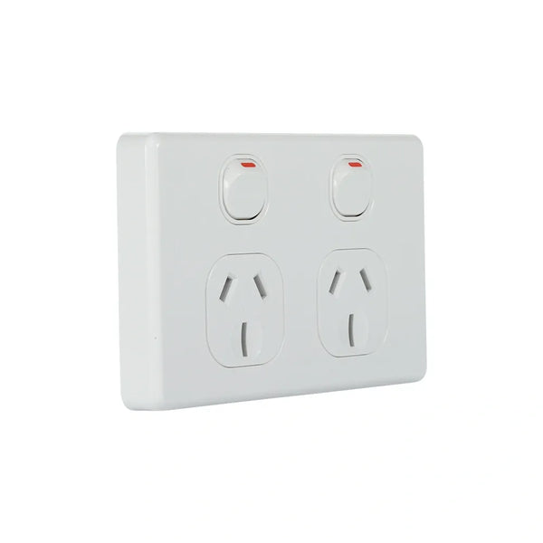 NLS 30728 | DOUBLE POLE DOUBLE POWER POINT 15AMP 'CLASSIC' STYLE | WHI ...