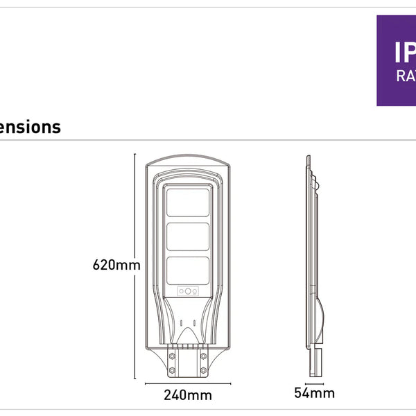 Buy Mercator Lighting Epsilon II 2000lm Solar Streetlight with Remote ...