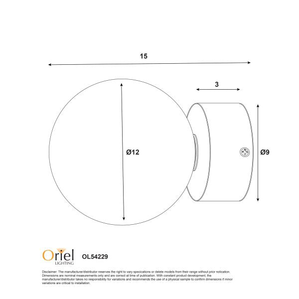 Oriel Lighting JUNI G9 AMBER Wall Light – ONE STOP LIGHTING