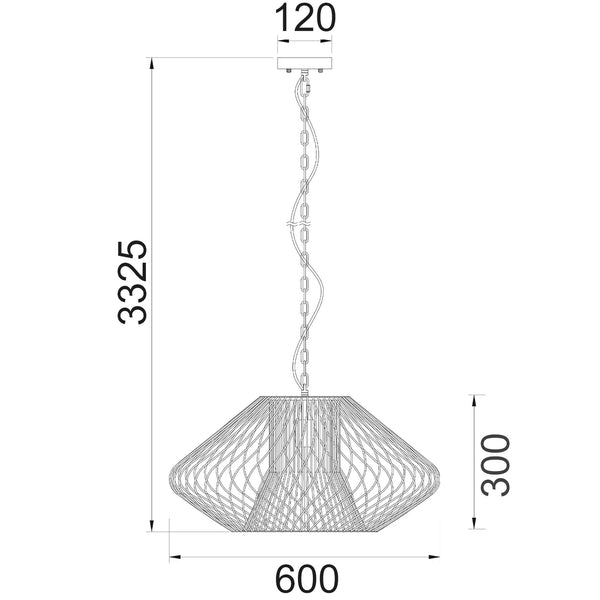 CLA PARRILLA: Interior Oval Cage Iron Pendant Lights OD600mm – ONE STOP ...